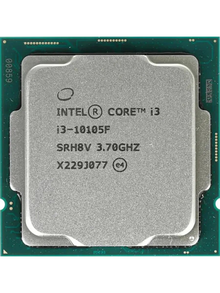 Процессор Core i3-10105F OEM, 4 ядра 3.7 ГГц, LGA 1200