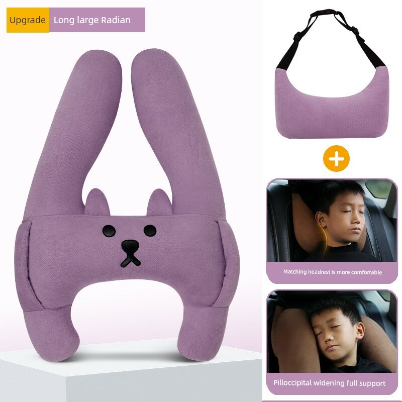 Yam Mochi Rabbit Комплект подголовника и подушки для детей, безопасность в автомобильном сиденье, удобный для
