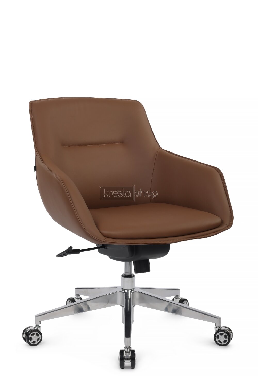 Кресло для переговорной Riva Design Magic-M B628 коричневая премиум экокожа