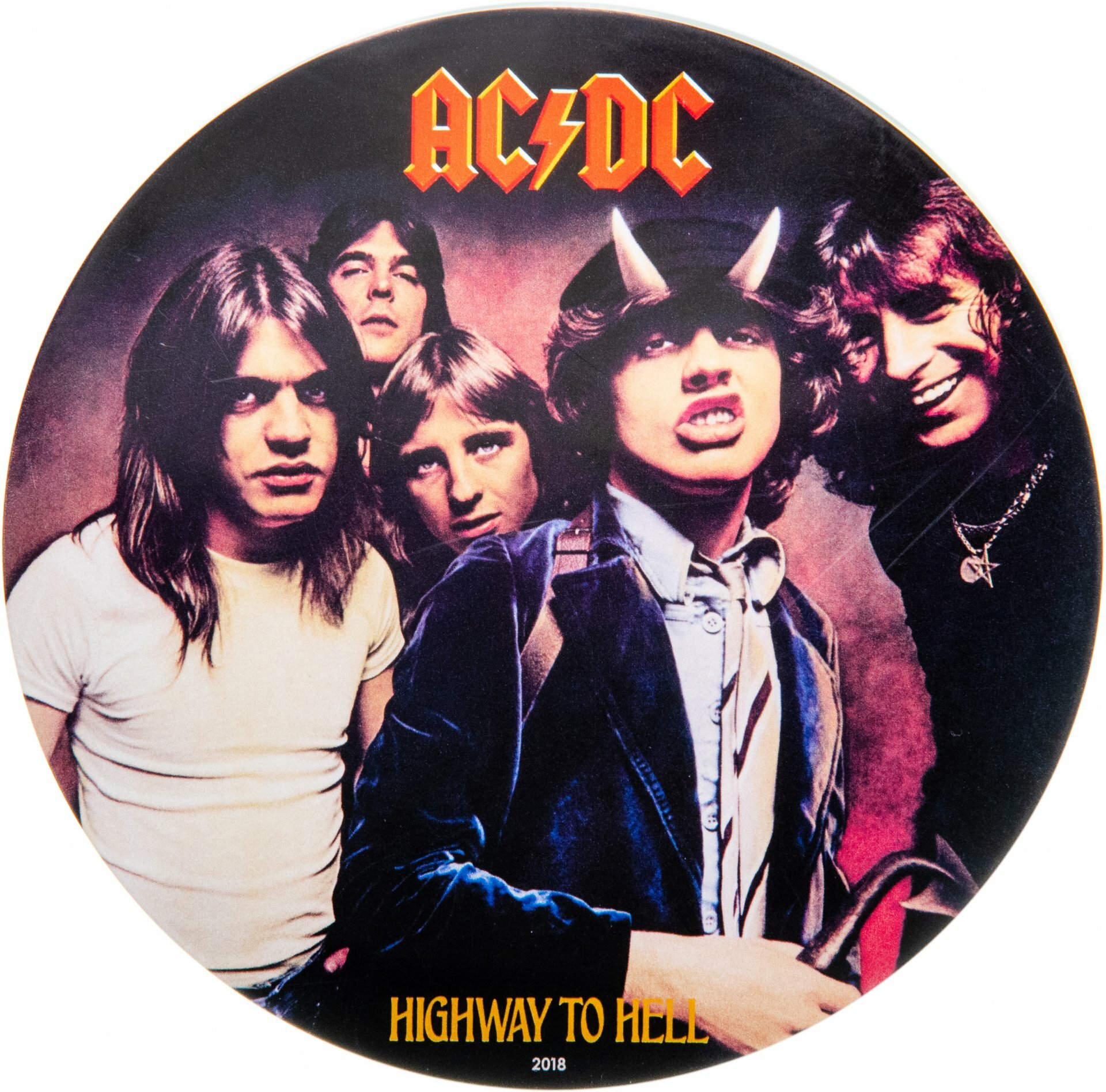 Острова Кука 2 доллара 2018 "AC/DC Highway to hell", в буклете, Серебро 999, в сохранности UNC