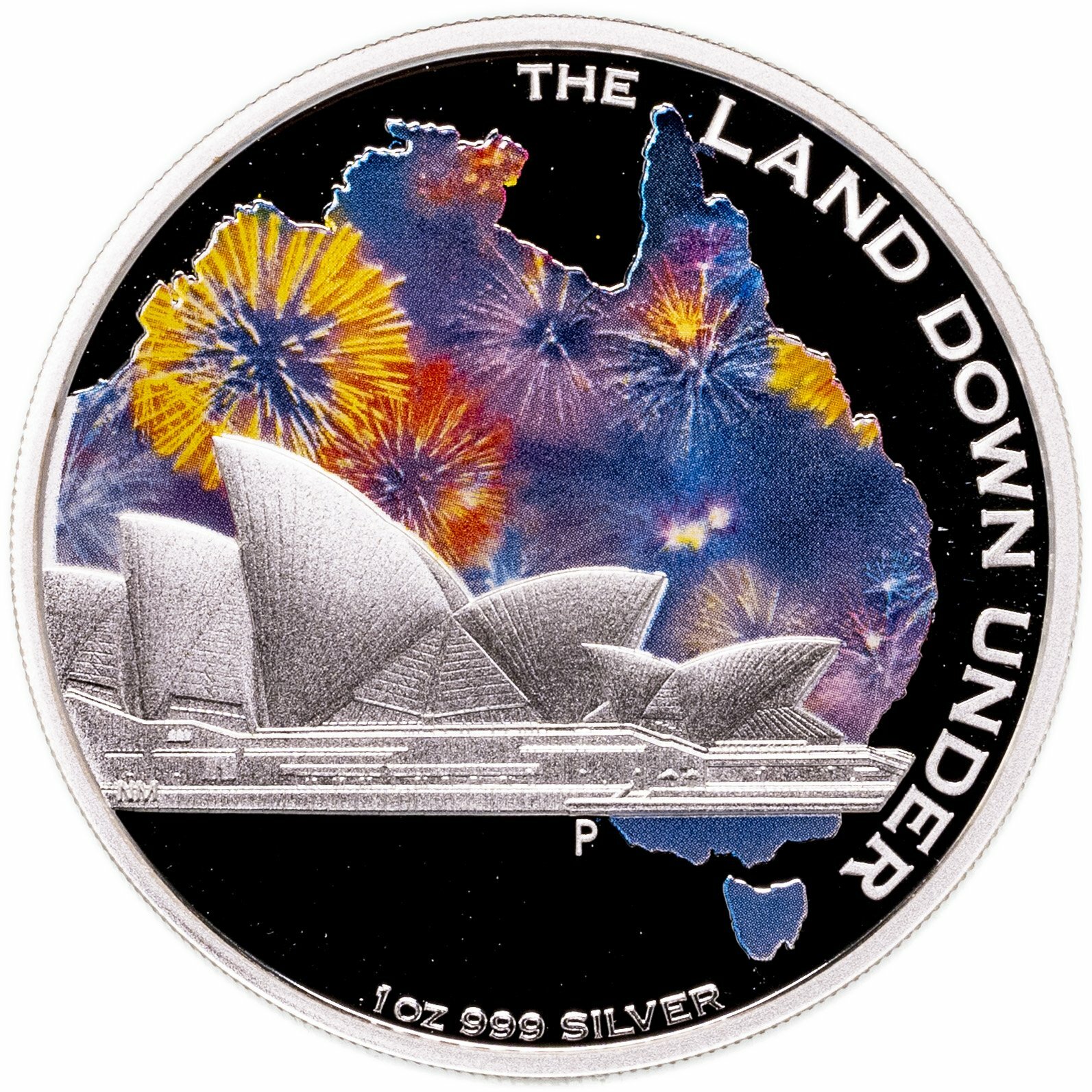 Австралия 1 доллар 2013 "Земля наоборот - Опера в Сиднее" в футляре, с сертификатом, Серебро 999, в сохранности Proof