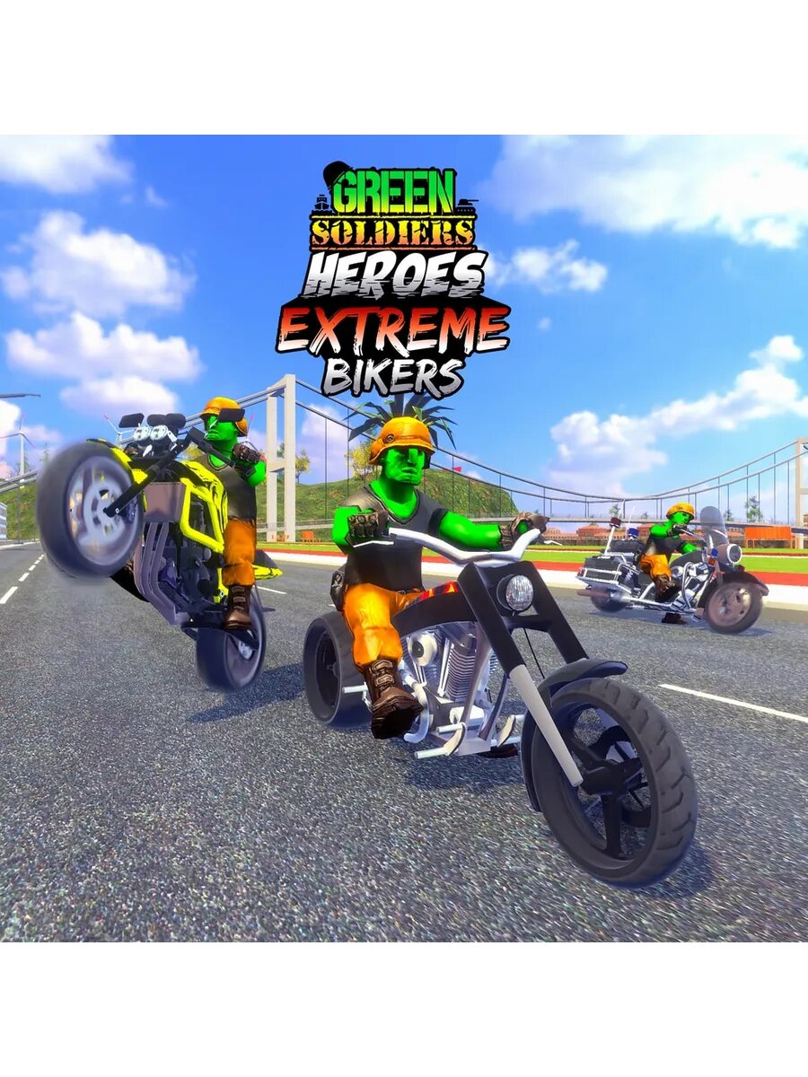 Green Soldiers Heroes: Extreme Bikers PS5