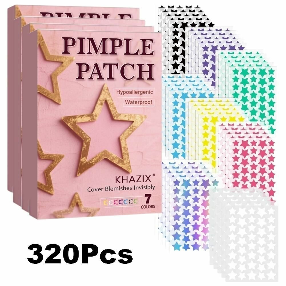 Патчи от прыщей большой набор звездочки для лица, маскирующие пластыри от акне и следов