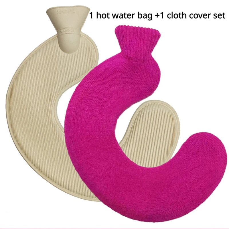 Теплая бутылка для горячей воды U-образная 1 л Розовый, Set-N