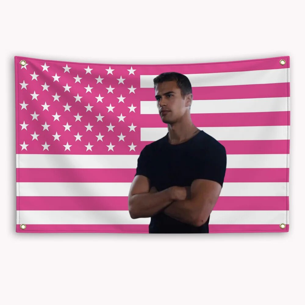 Тео Джеймс, баннер с американским флагом, уличный декор, рекламные флаги на заказ для спальни, украшения гаража, гобелен, парикмахерская, флага
