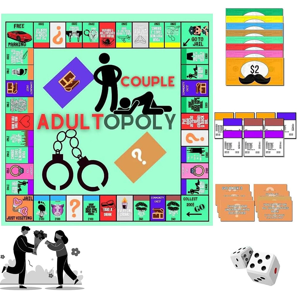 1 набор настольной игры для взрослых adultopoly для пар, игры в спальне для пар