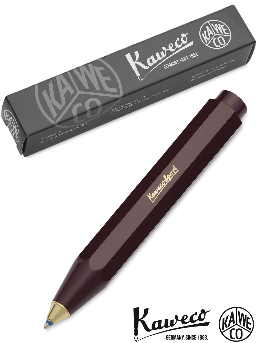 Ручка шариковая KAWECO CLASSIC Sport (10000492) 1.0мм бордовый корпус
