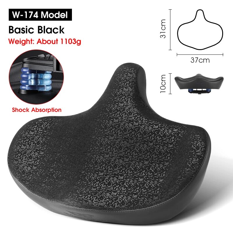 Седло велосипедное WEST BIKING W-174, черное