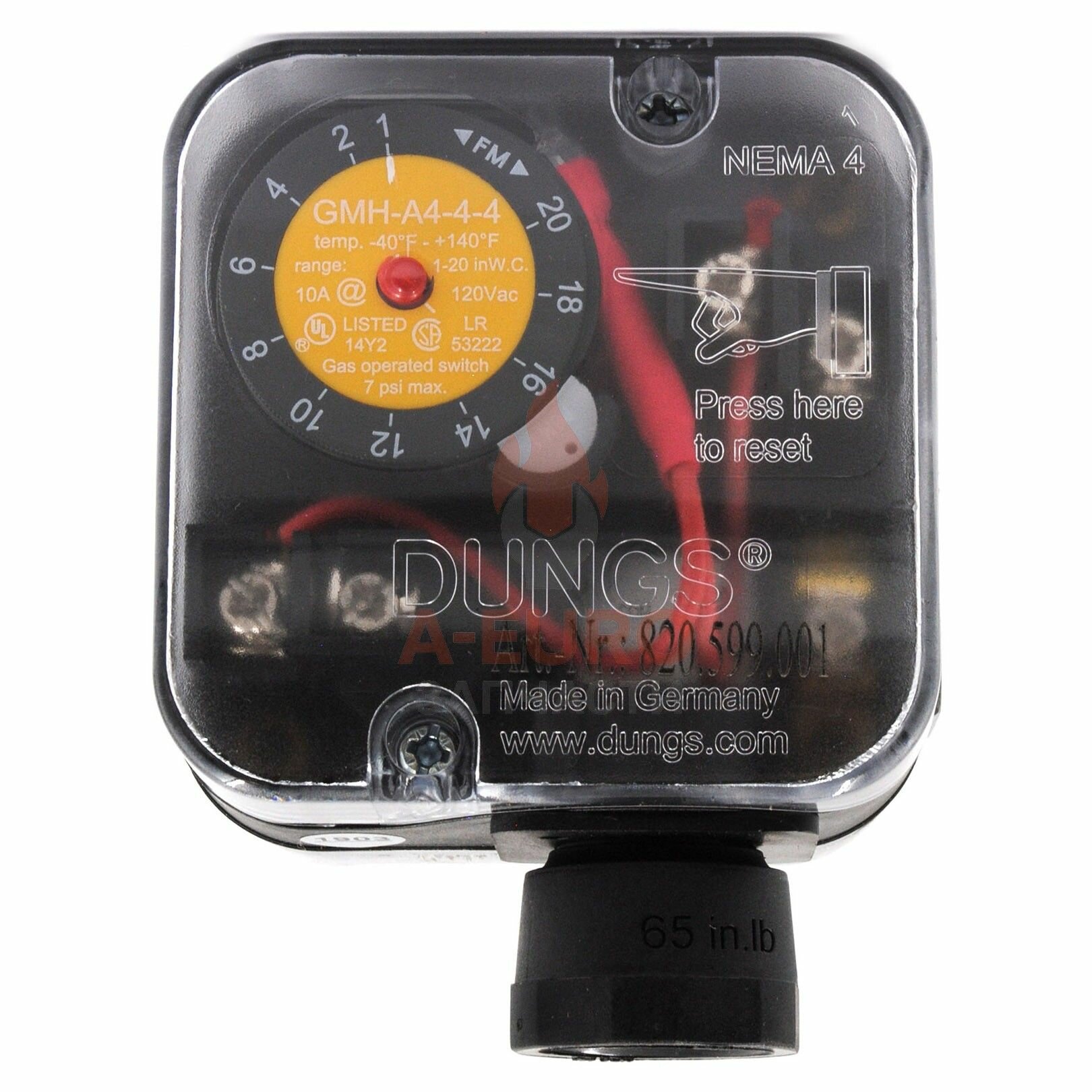 Переключатель давления газа Riello 3012969 Dungs GMH-A4-4-4