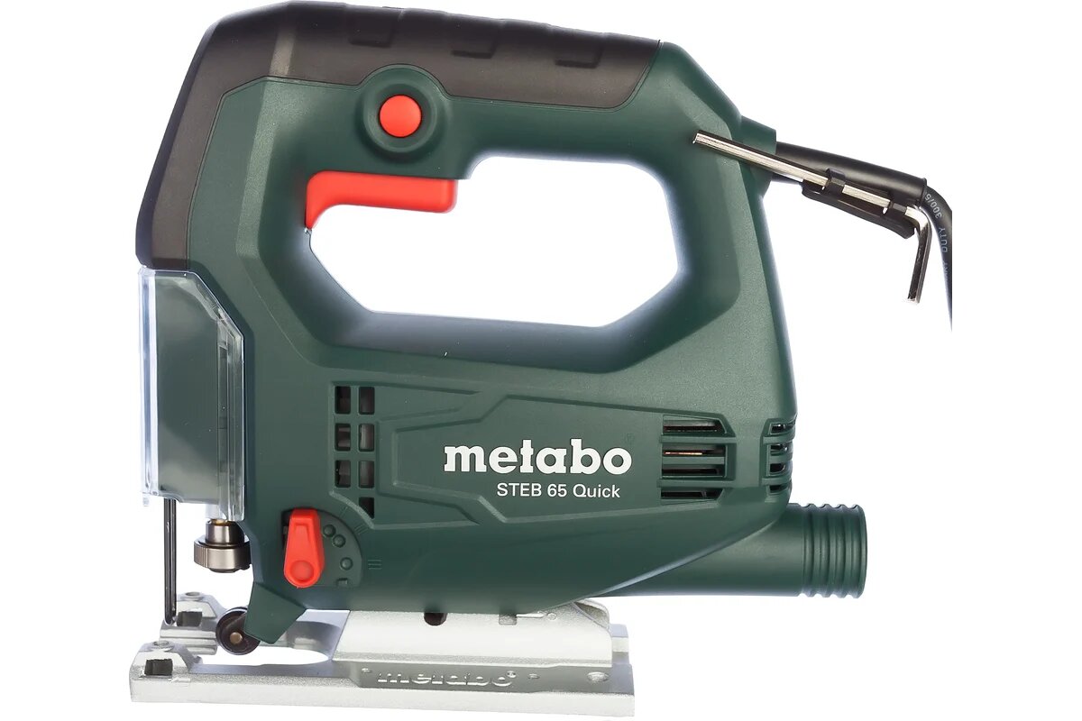 Электролобзик Metabo STEB 65 Quick, 450Вт, 600-3000х/мин, маятниковый, черный, с кейсом (601030500)