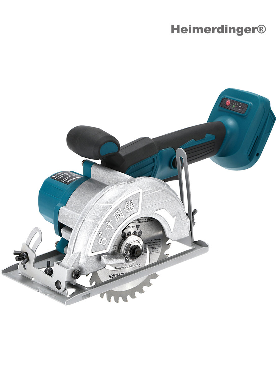 125 мм 5-дюймовая регулируемая беспроводная электрическая циркулярная пила Heimerdinger, совместимая с аккумулятором Makita 18 В(без аккумулятора )