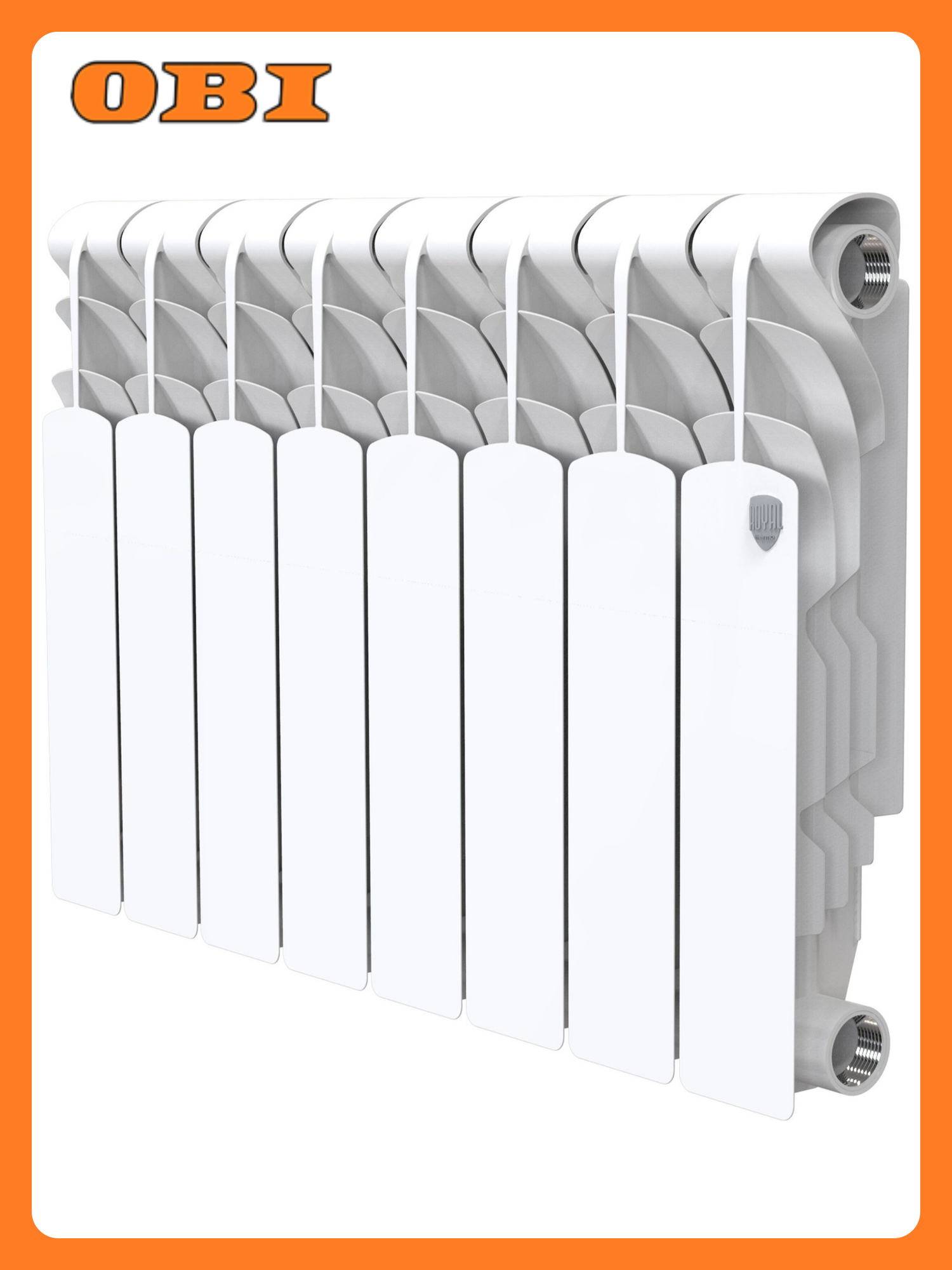 Радиатор биметаллический Royal Thermo Revolution 350 8 секций белый