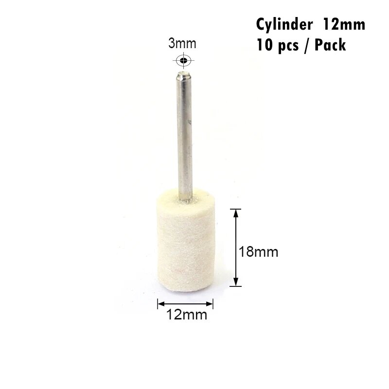 Шерстяные войлочные бобы RAMS BRALIN 10 шт, диаметр 12-20 мм, хвостовик 3 мм