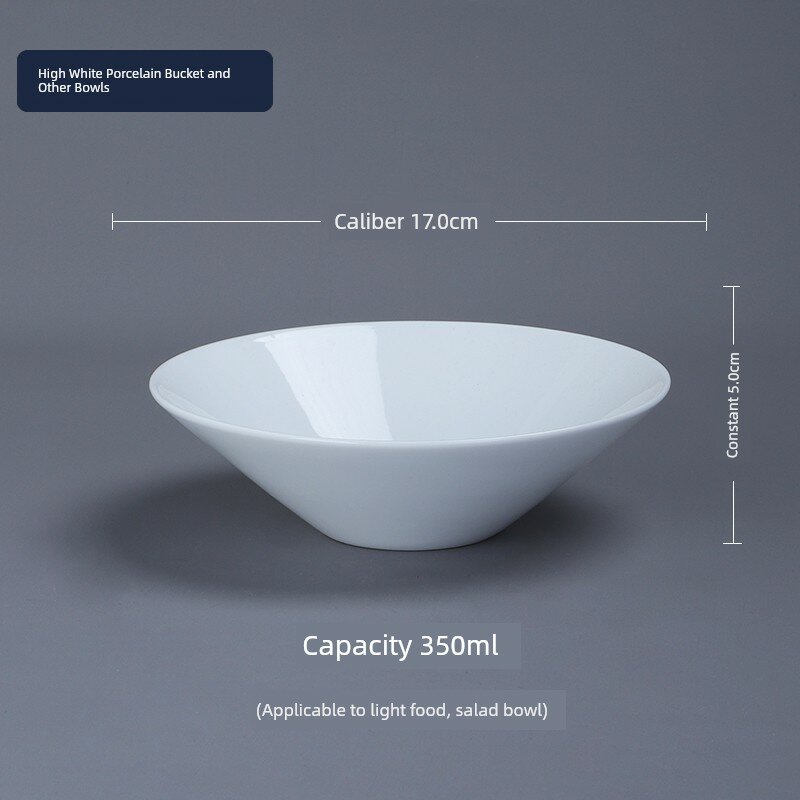 Керамическая салатница из высокотемпературного белого фарфора Цзиндэчжэнь, плоское дно, для холодных блюд, с