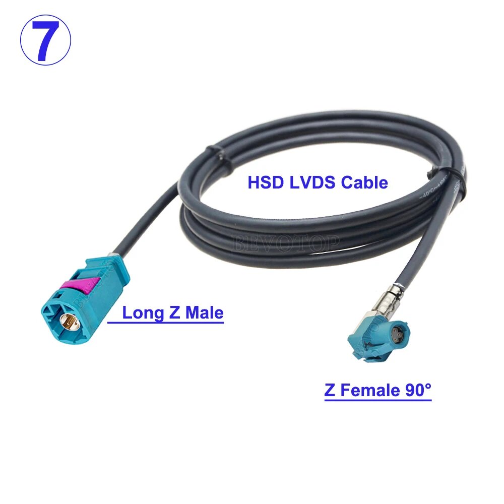 HSD LVDS кабель Long Z Male - Z Female 90°