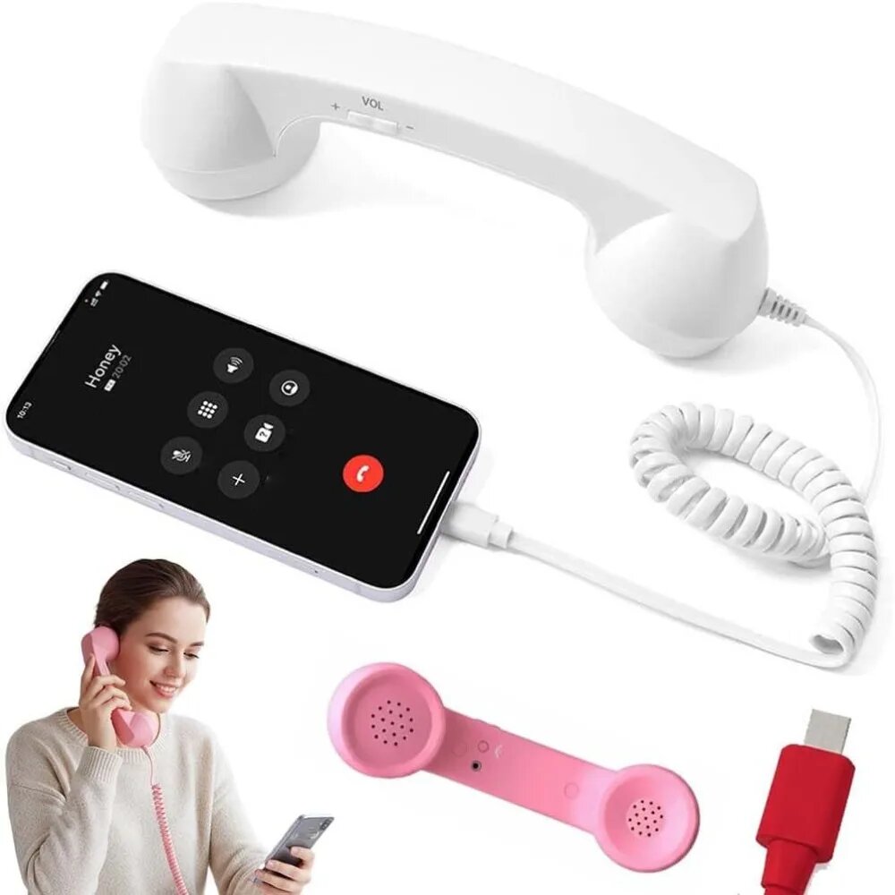 Телефонная трубка для смартфона, White