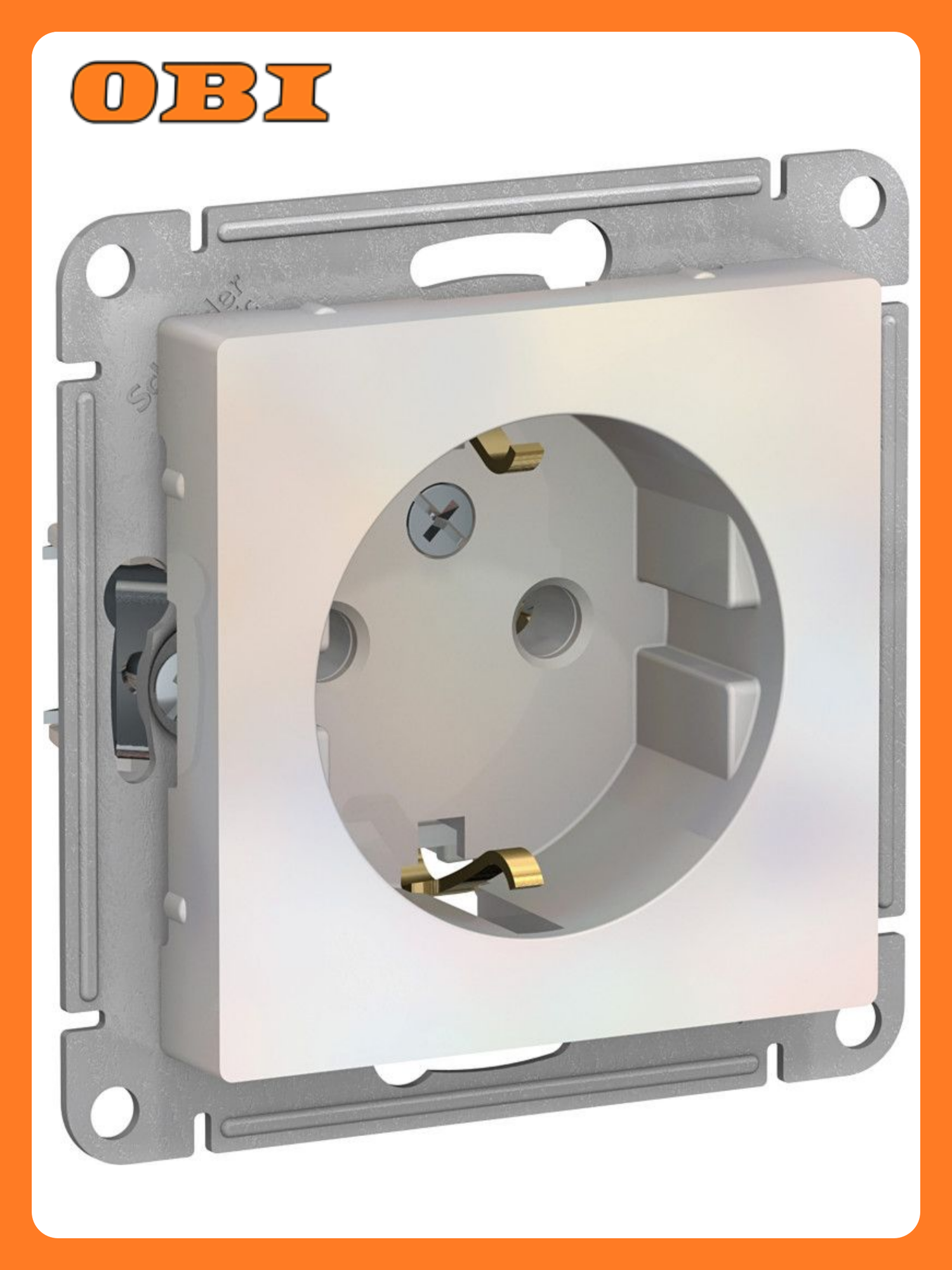 Розетка электрическая 1 пост Systeme Electric Atlas Design жемчуг 1240283