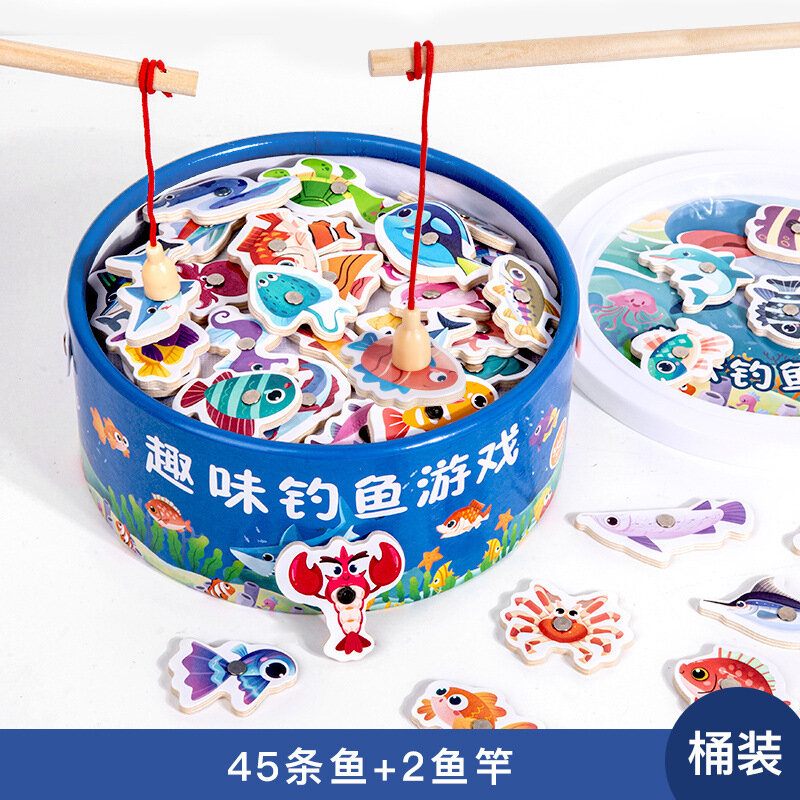 Детская магнитная рыбалка игрушка 1 один 3 года 2 мужчины и женщины дети 6 развивающих детей малышей два с половиной
