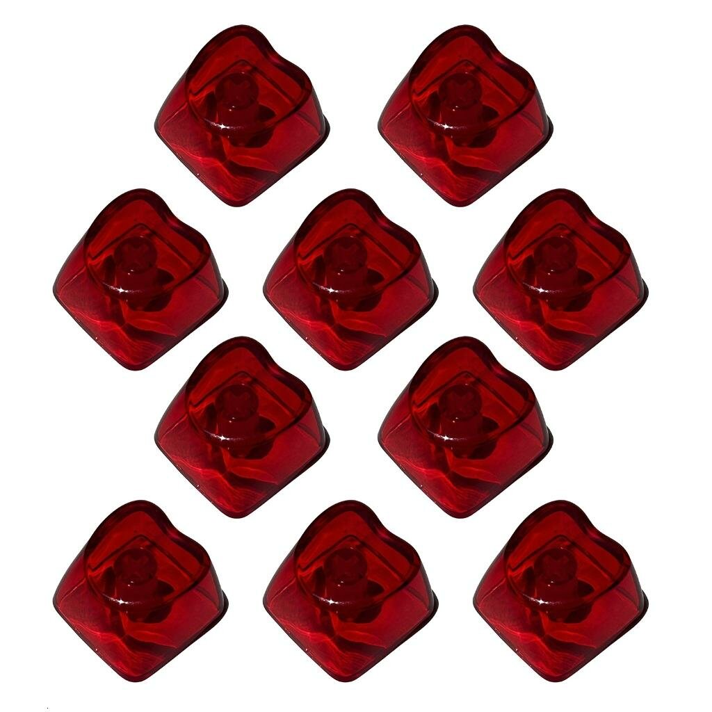 Высокие цельные клюкейпы с подсветкой, красный