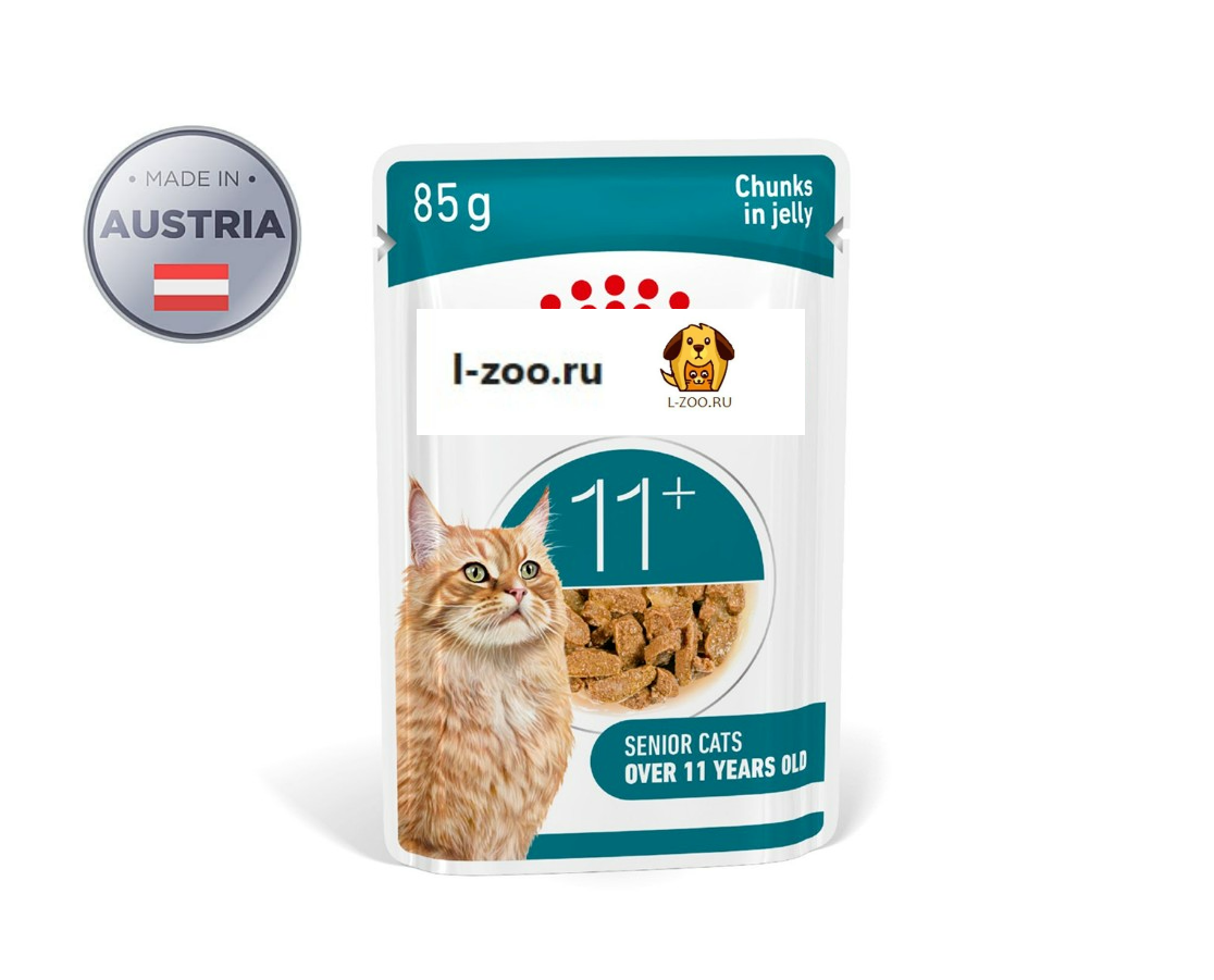 AGEING +11 in JELLY(желе). Влажный корм для кошек 85гр. х12 шт