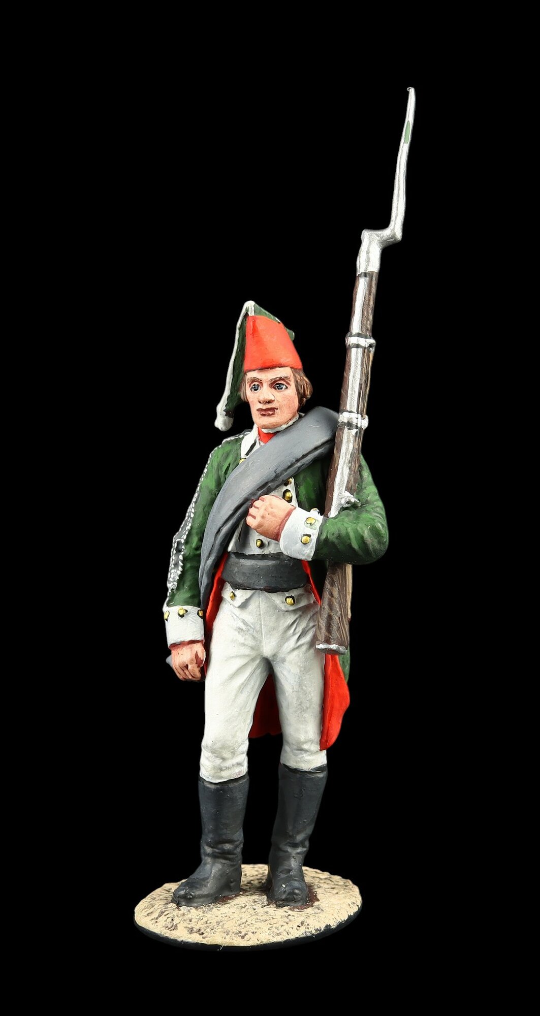 Оловянный солдатик SDS: Рядовой егерских полков, Россия 1799 г.