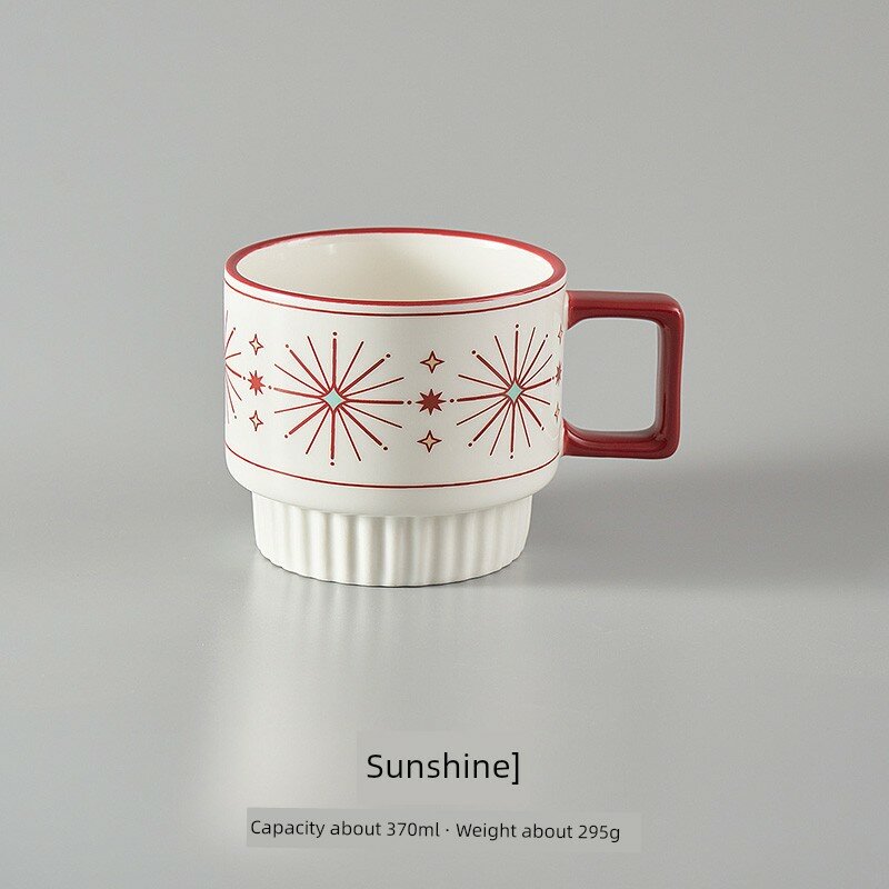 Штабелируемые кружки, скандинавский стиль, креативный дизайн, парные керамические чашки, женские чашки для кофе, чая,