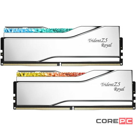 Оперативная память 32 Gb 6000 MHz G.Skill TRIDENT Z5 ROYAL RGB Silver (F5-6000J2836G16GX2-TR5S)