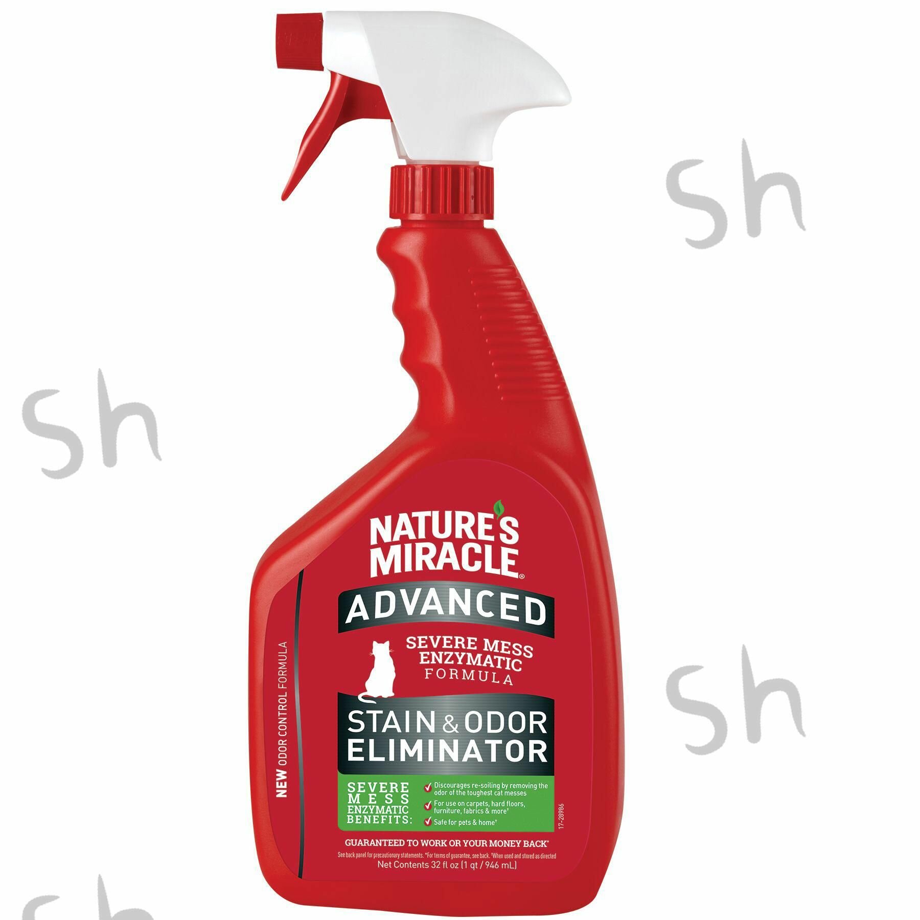 Natures Miracle Удалитель запахов Cat Advanced Stain & Odor Eliminator Для кошек спрей с усиленной формулой уничтожитель запахов и пятен 946мл