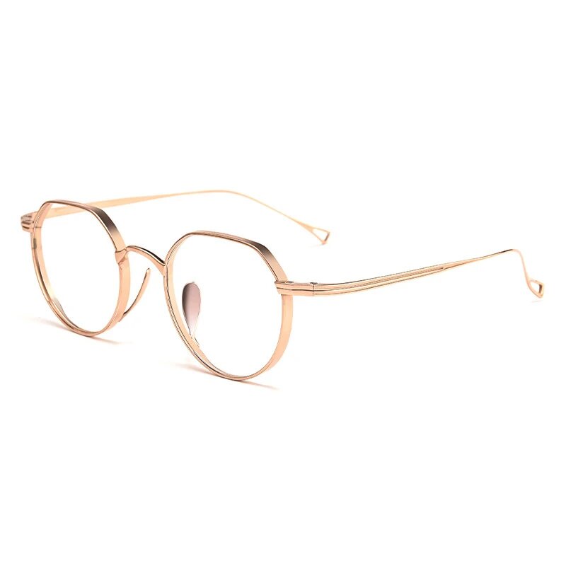 KMN9916 Фотохромные очки из титана для мужчин Rose Gold, NO Lens