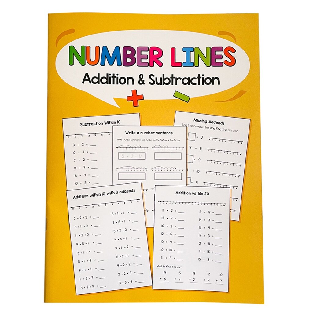 Рабочая тетрадь по математике с числовыми линиями Практическая Тетрадь с удобной бумагой для точного обучения в школе и на дому