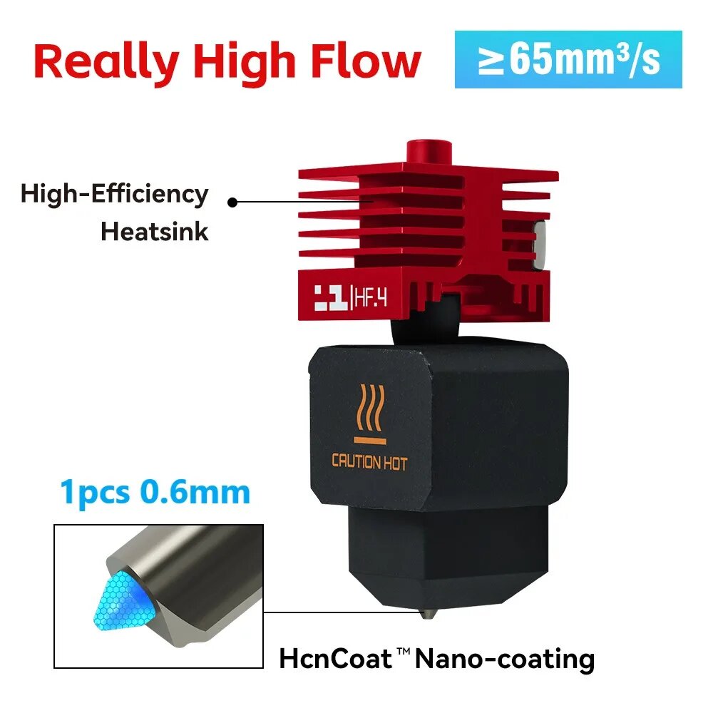 Hotend H2D Highflow ≥65mm³/s, 0.6 мм, 1PCS
