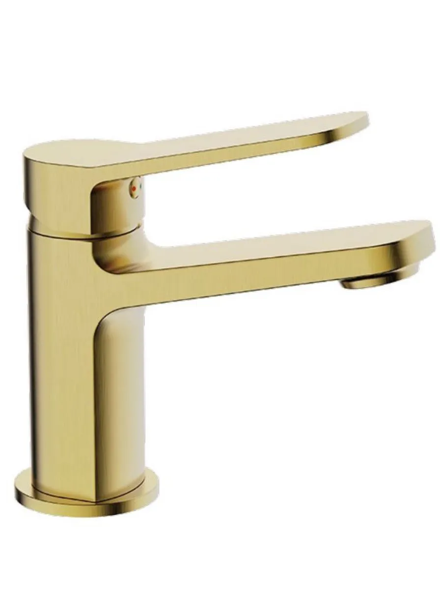 Смеситель для раковины умывальника в ванну / ванную Frap F1061-3 золотой сатин