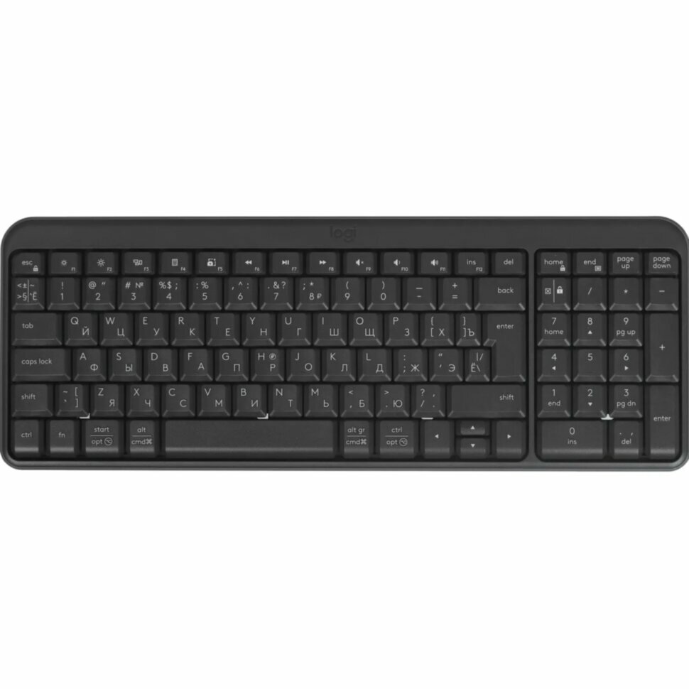 Клавиатура беспроводная Logitech K250 BT Graphite русская раскл(920-013452), 2407483