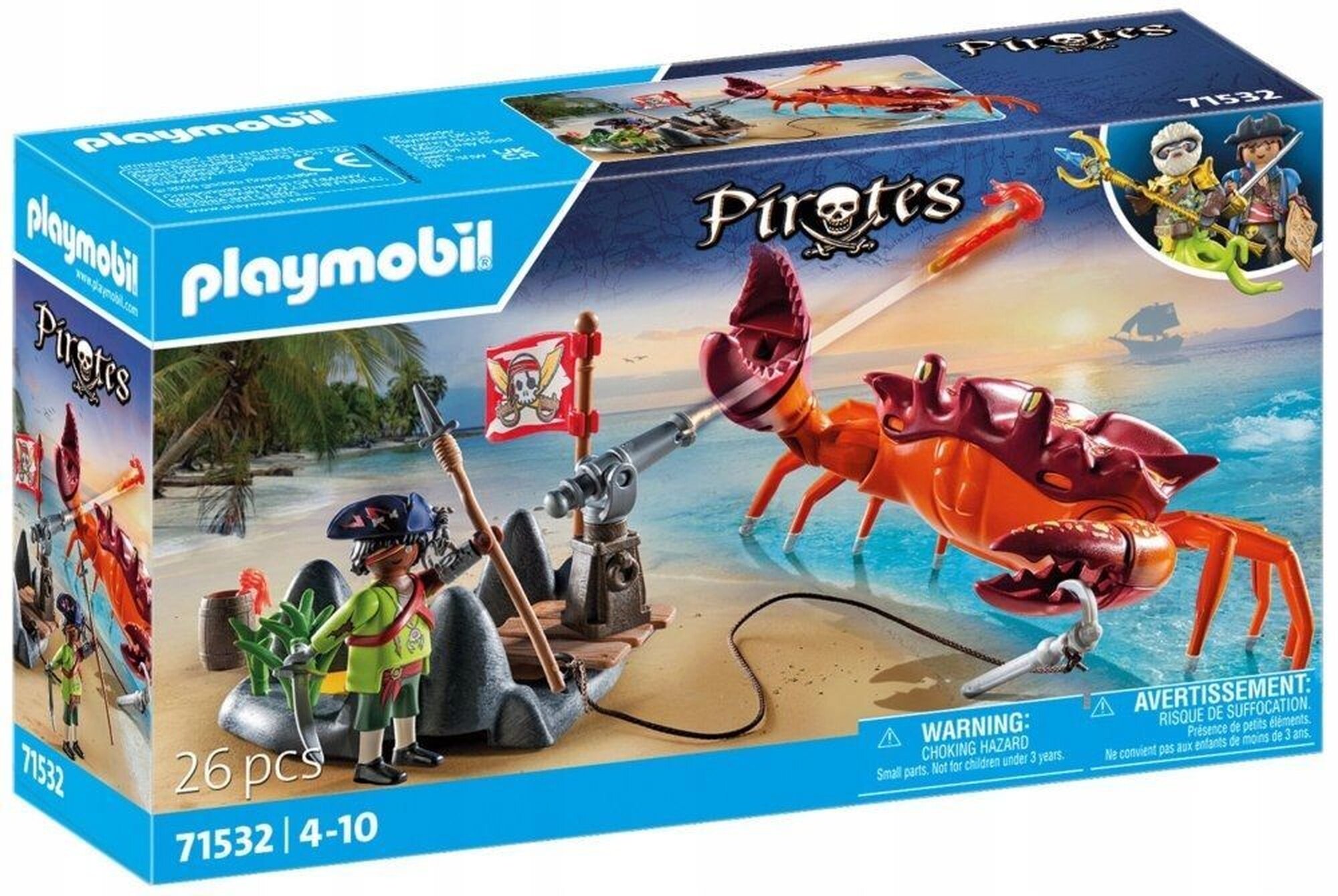 Конструктор Playmobil Pirates - Борьба с гигантским крабом - Плеймобиль Пираты 71532