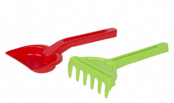 Детский песочный набор Спектр 2 предмета, совок, грабли, 25х18х4,5 см (У454)