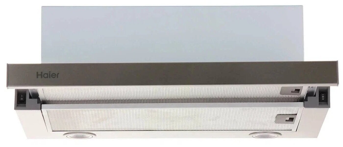 Встраиваемая вытяжка Haier HVX-T671X, мощность 700 м³/ч, телескопическая вытяжка, светодиодное освещение