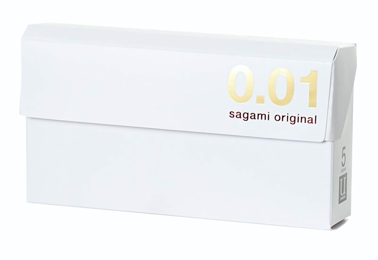 Презервативы из полиуретана Sagami Original 0.01, 5 шт, прозрачный