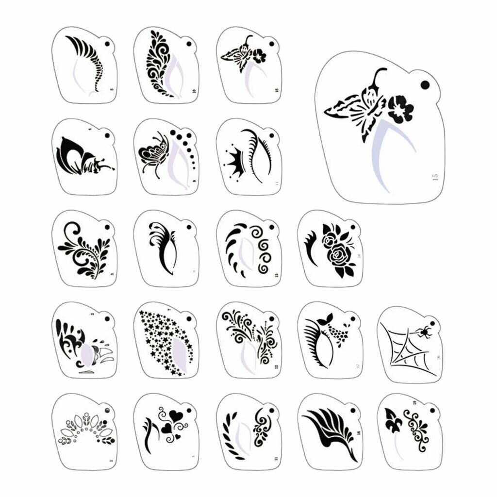 20 шт. Трафареты для рисования на лицах детей праздников