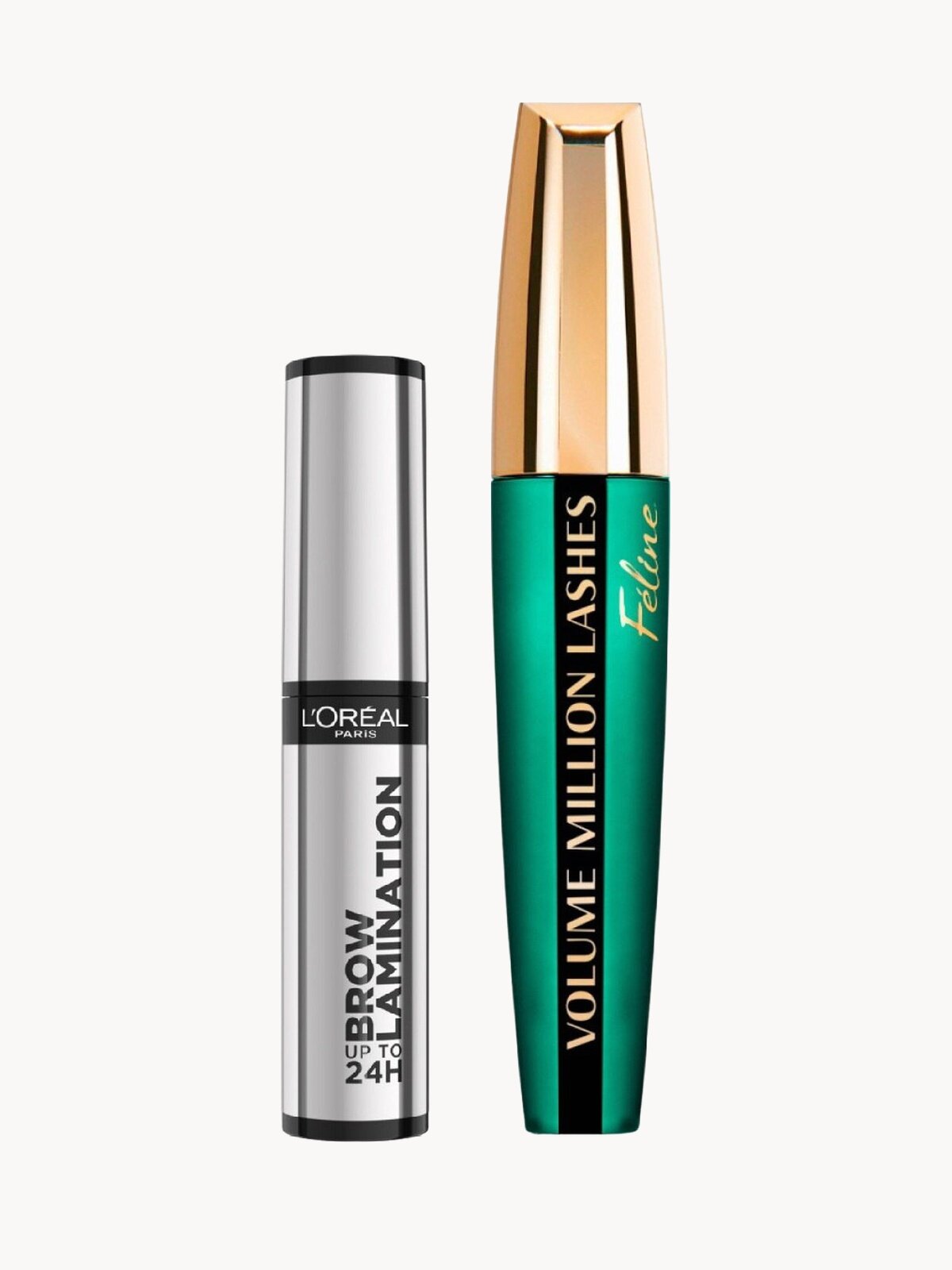 L'Oreal Paris Набор Гель для бровей с эффектом ламинирования Infaillible Brow Lamination + Тушь для ресниц VOLUME MILLION LASHES FELINE для объема и разделения