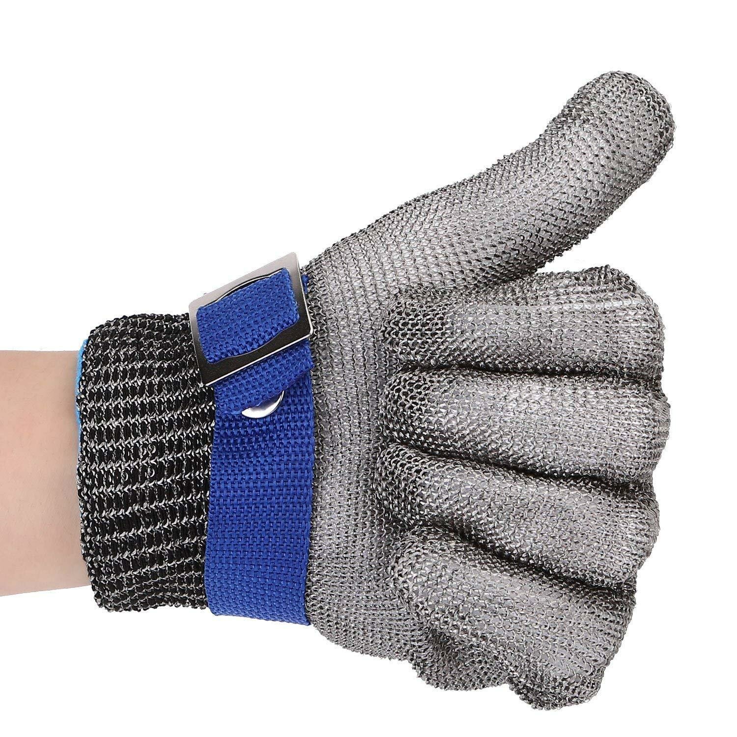 Устойчивые к порезам перчатки, антирезные, для разделки рыбы, американский стандарт уровня 9, защита рук, металлические перчатки из нержавеющей стали 316