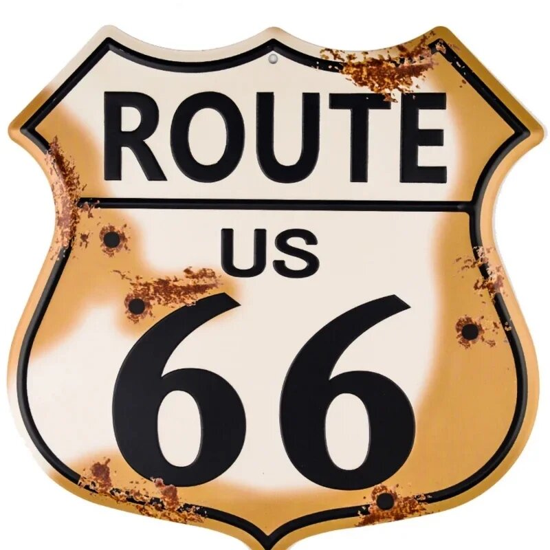 Металлическая табличка Route 66 4