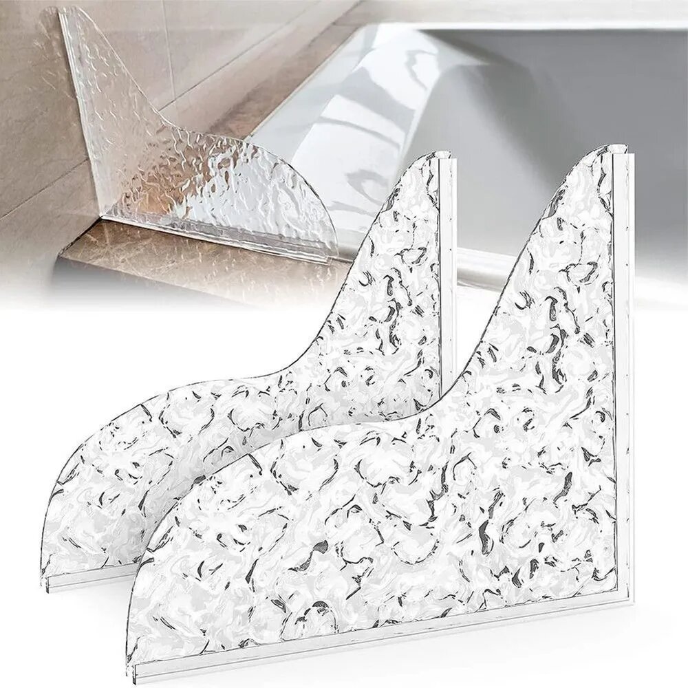 2 шт. акриловая защита от брызг для душа, водонепроницаемый угловой экран для ванной комнаты и туалета