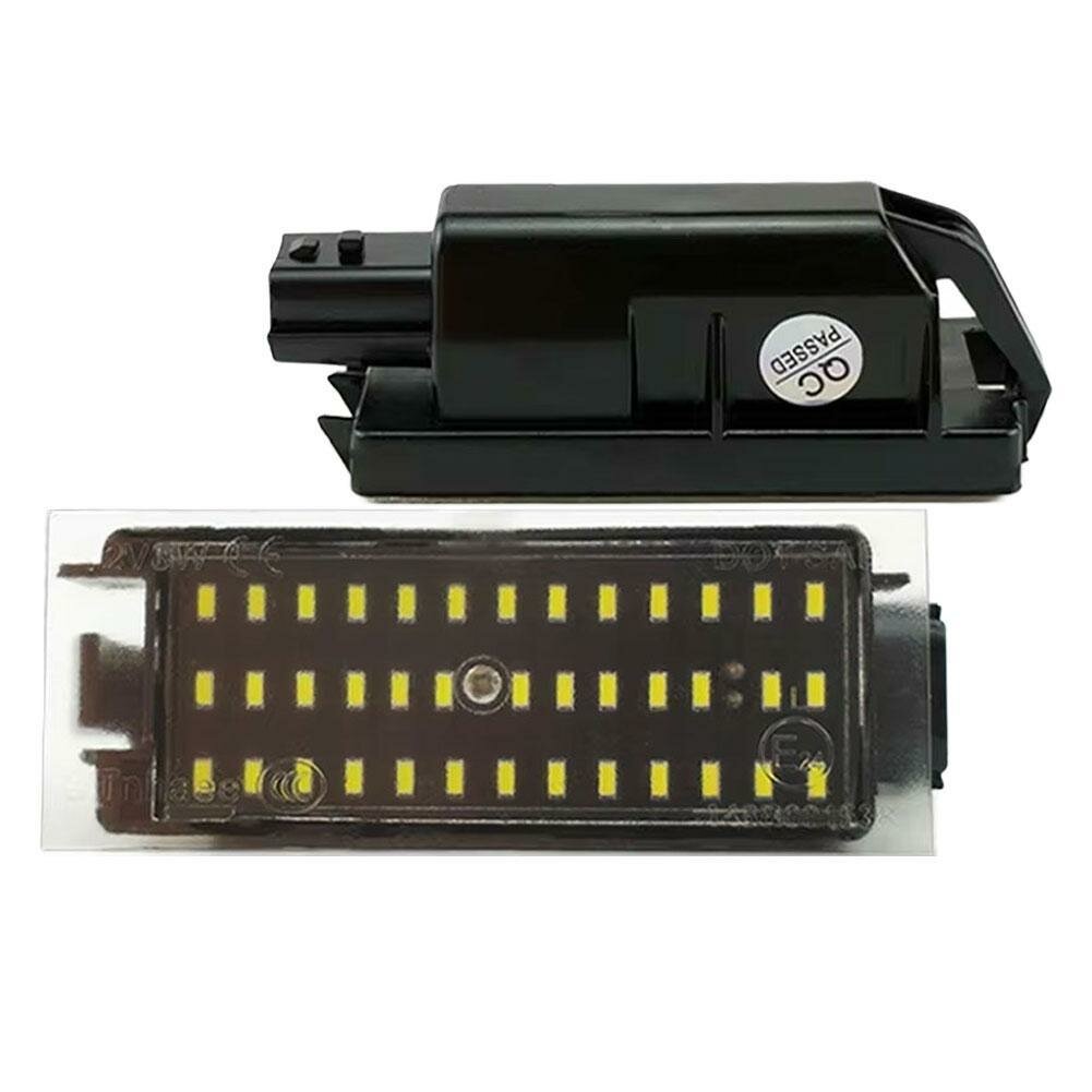 Светодиодные лампы номерного знака для Renault Megane, Master, Laguna II, белые яркие LED лампы для подсветки автономеров