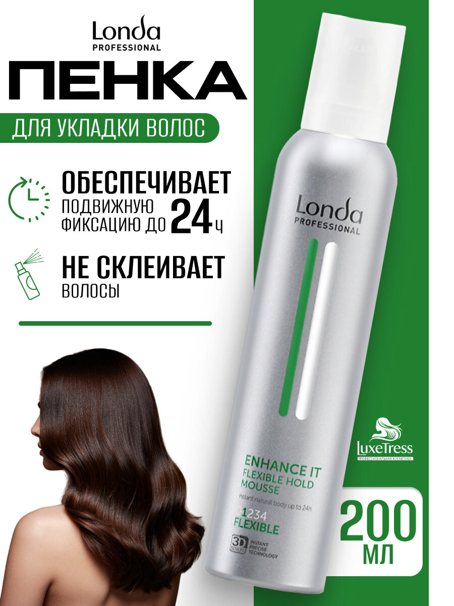 LONDA Пена для укладки волос нормальной фиксации ENHANCE IT 200 мл