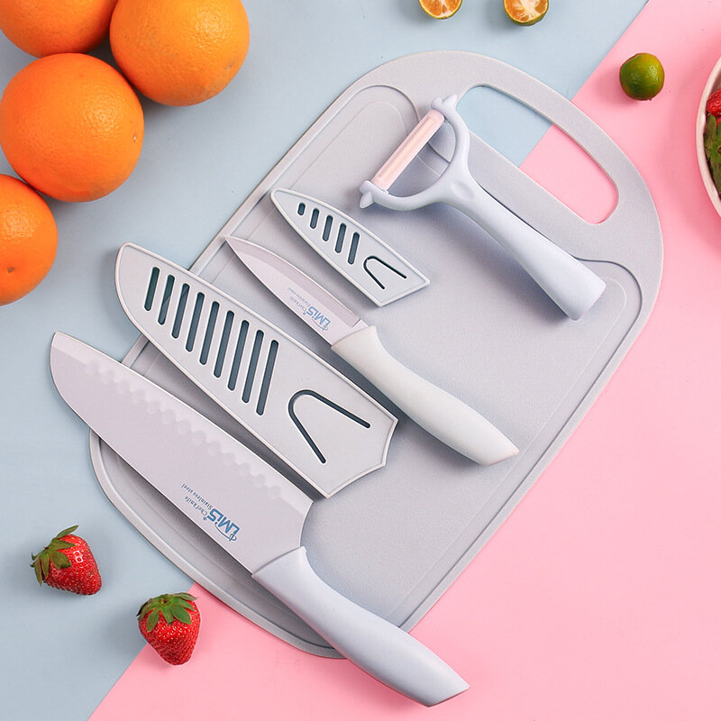 Нож для нарезки, разделочная доска, нержавеющая сталь, детское питание, домашняя кухня, острый нож для нарезки, нож для мяса, набор ножей для фруктов с подставкой для ножей