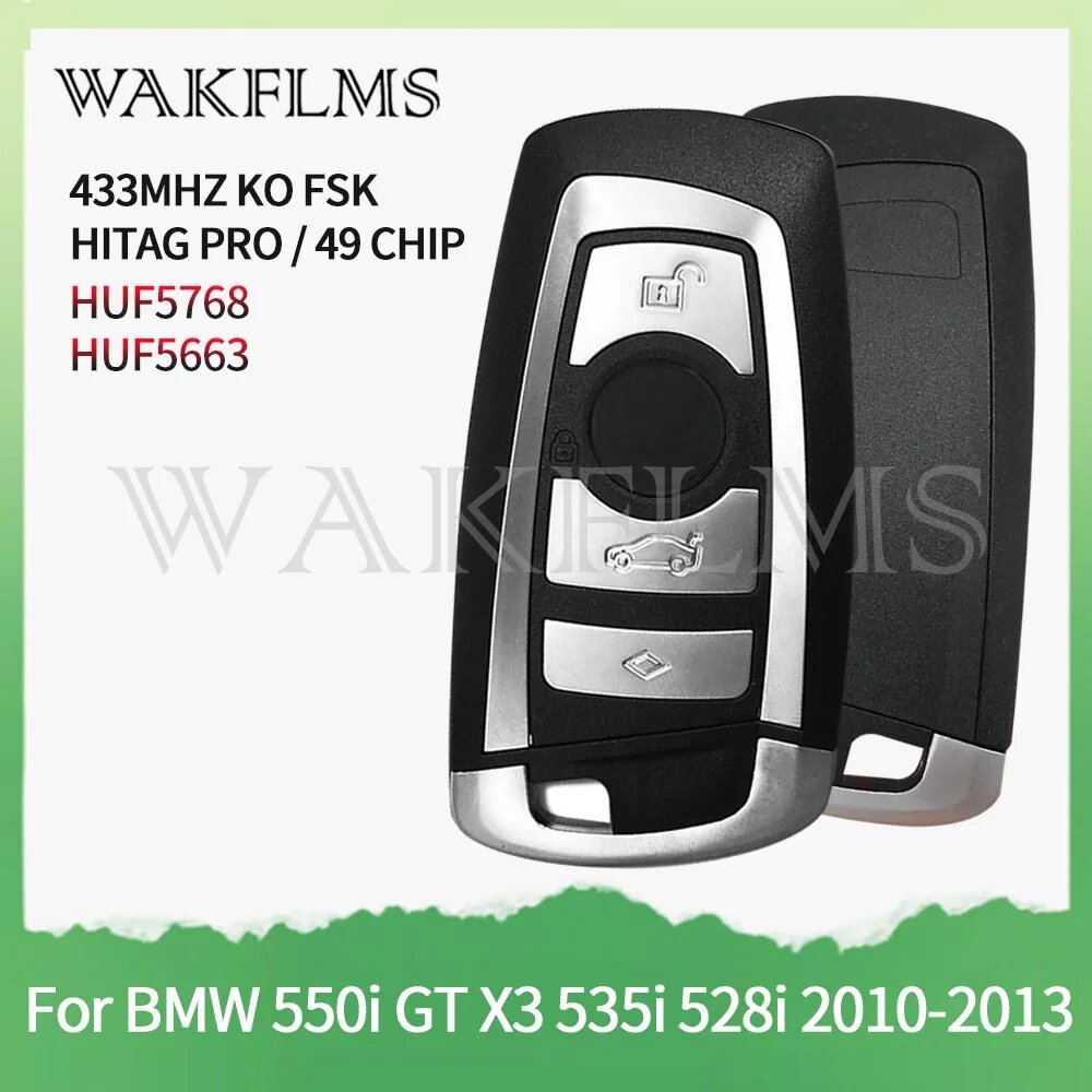HUF5663 HUF5768 Корея для BMW 550i GT X3 535i 528i 2010-2013 Смарт-ключ Автомобильный ключ HUF5663