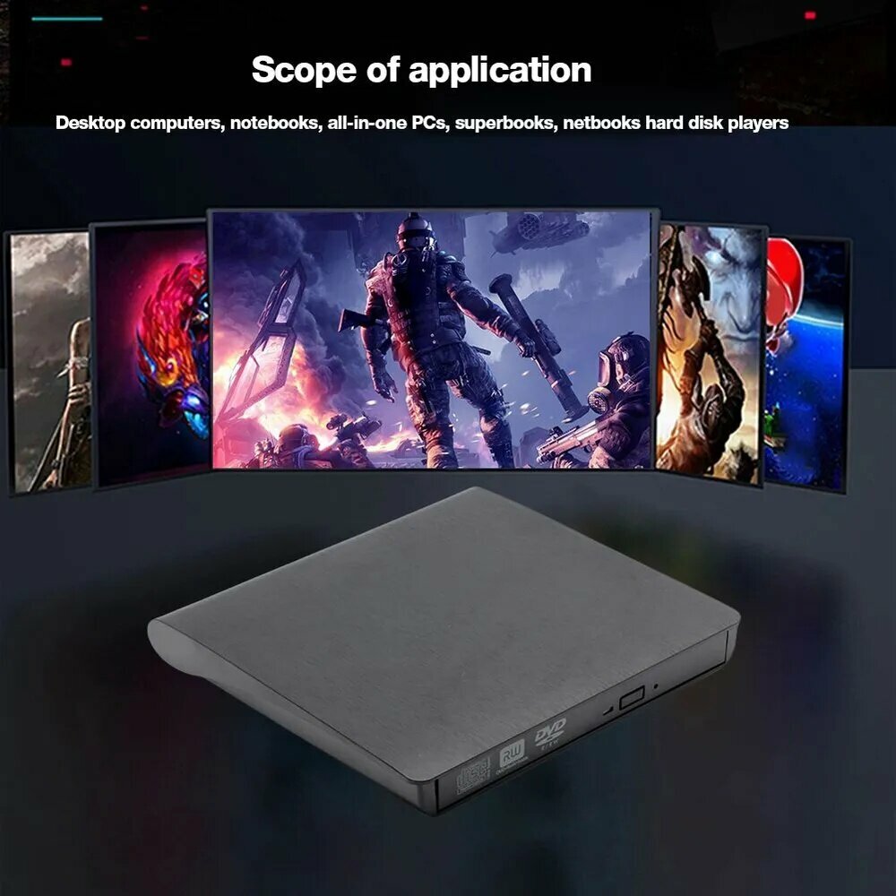 Внешний съемный корпус оптического привода для ноутбуков (оптический привод в комплект не входит). Двойной интерфейс Type-C+USB