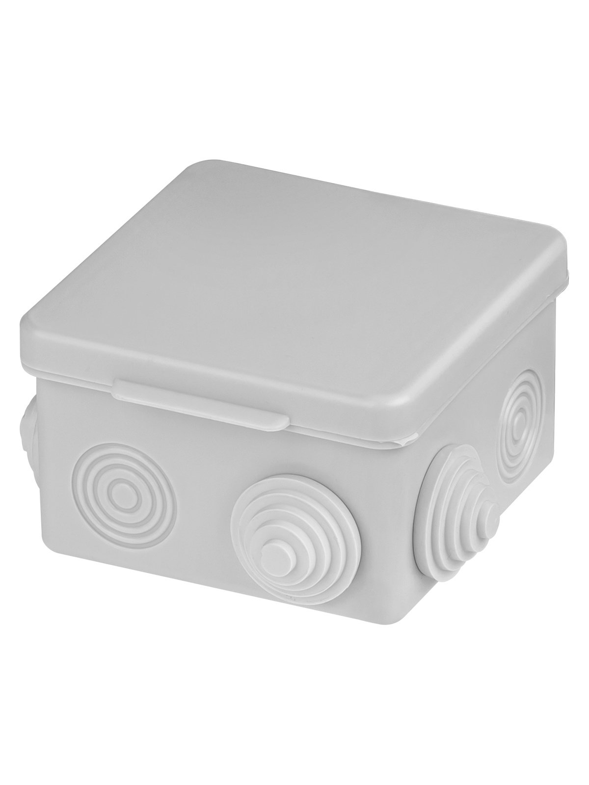 Набор Коробка распаячная TDM ОП 80х80х50мм, крышка, IP54, 7вх, серый {SQ1401-0112} (5 шт)