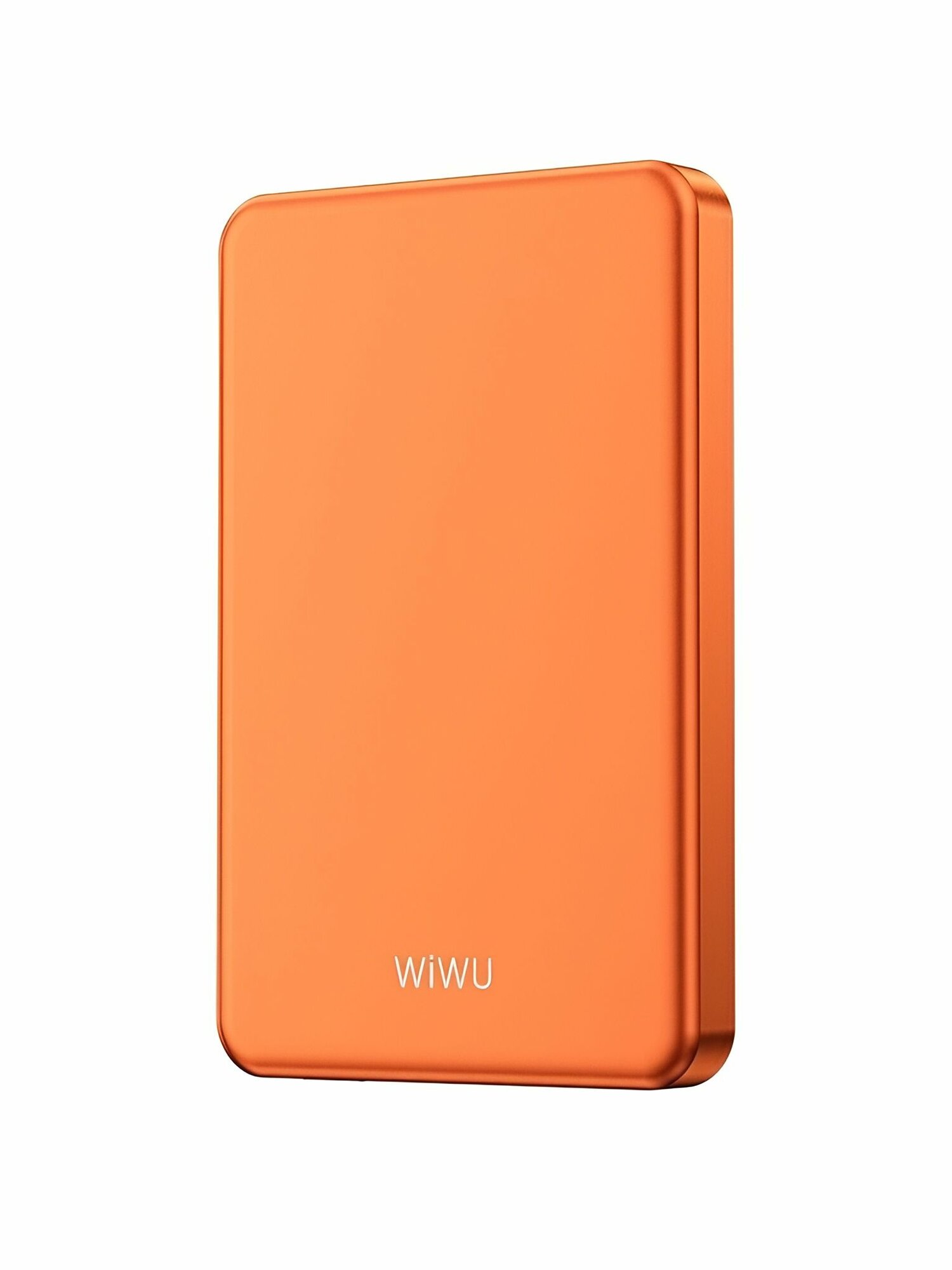 Магнитный внешний аккумулятор Wiwu Ultra Thin 5000mAh (P15), тонкий, с MagSafe - Orange