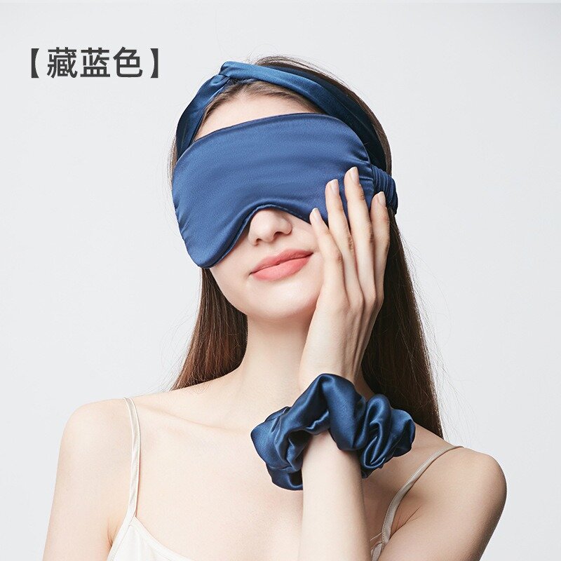 Шелковая маска для глаз 19 момме 100% шелк тутового дерева, маска для сна, блокирующая свет, дышащая маска для защиты глаз, с возможностью нанесения логотипа, оптовая продажа через границу